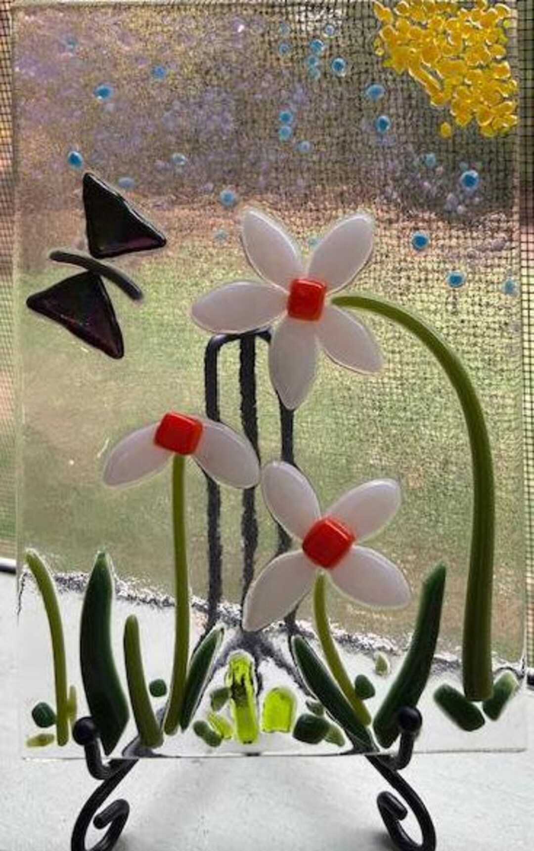 Daisy Fused Glass Plaque - Etsy