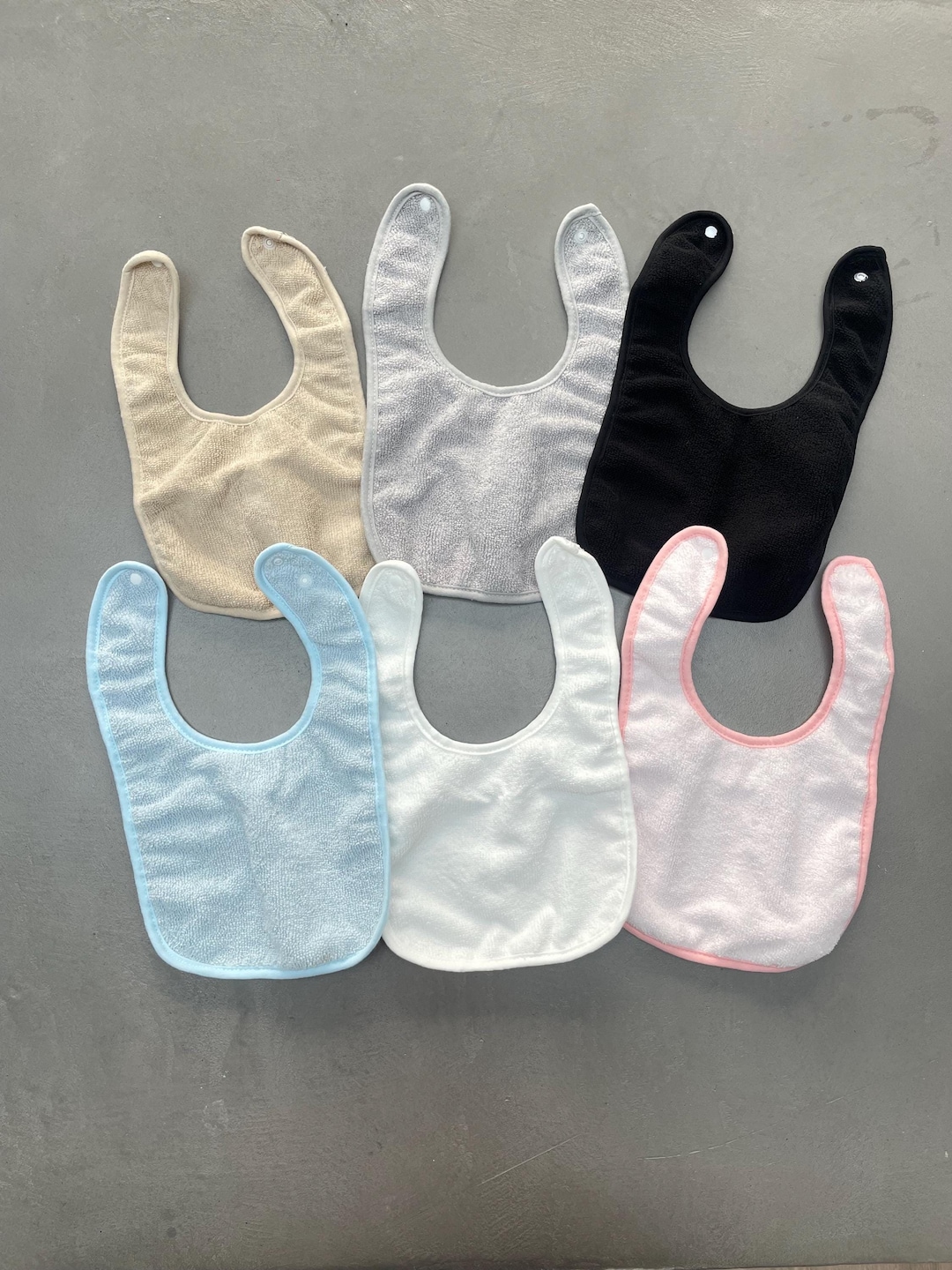 Waterproof Dribble Bibs - Plastic Backed Baby Bibs, Absorbent Teething ...