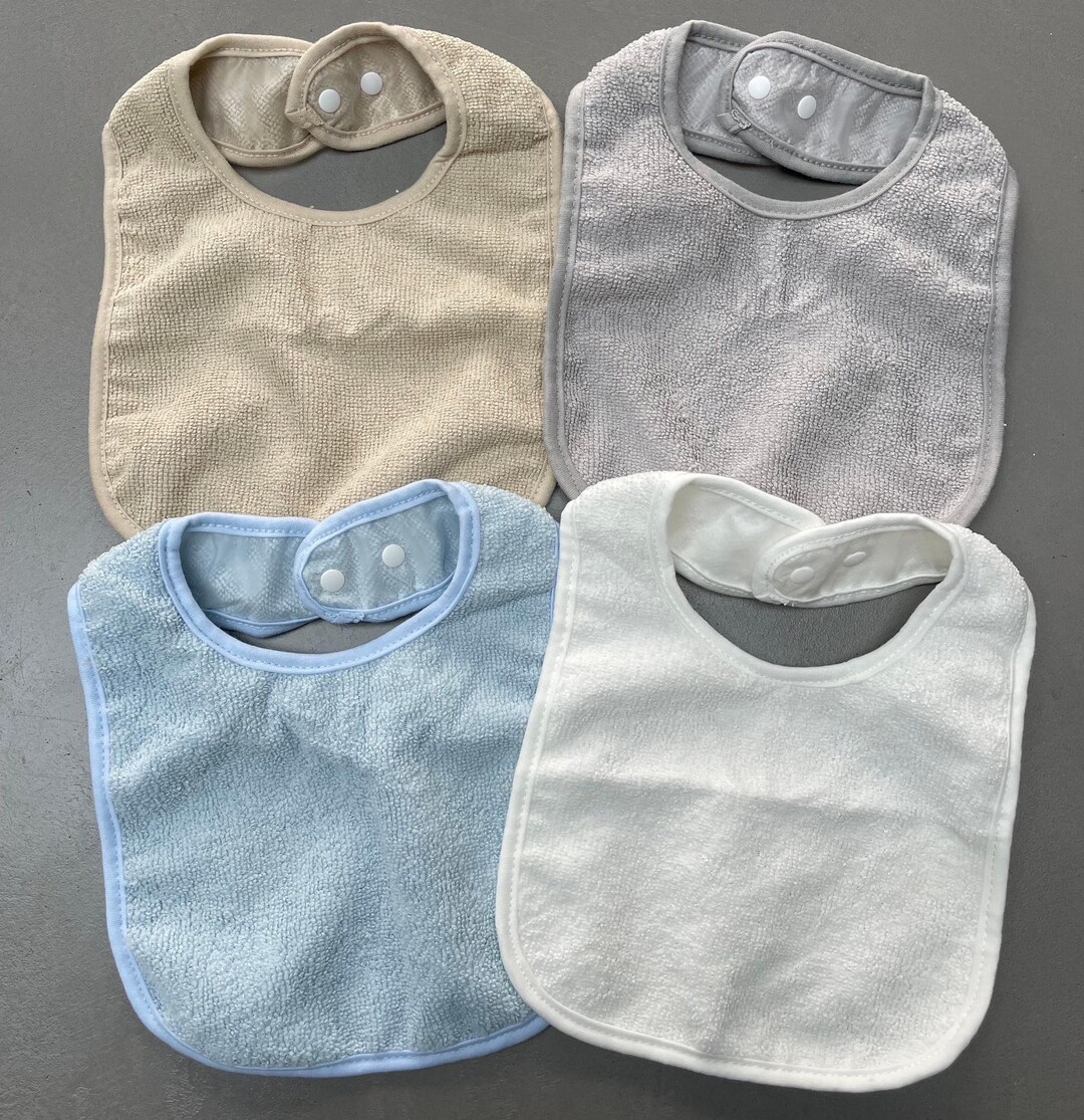 Plastic Back Dribble Bibs, Bright Coloured Plain Dribble Bibs, Baby ...