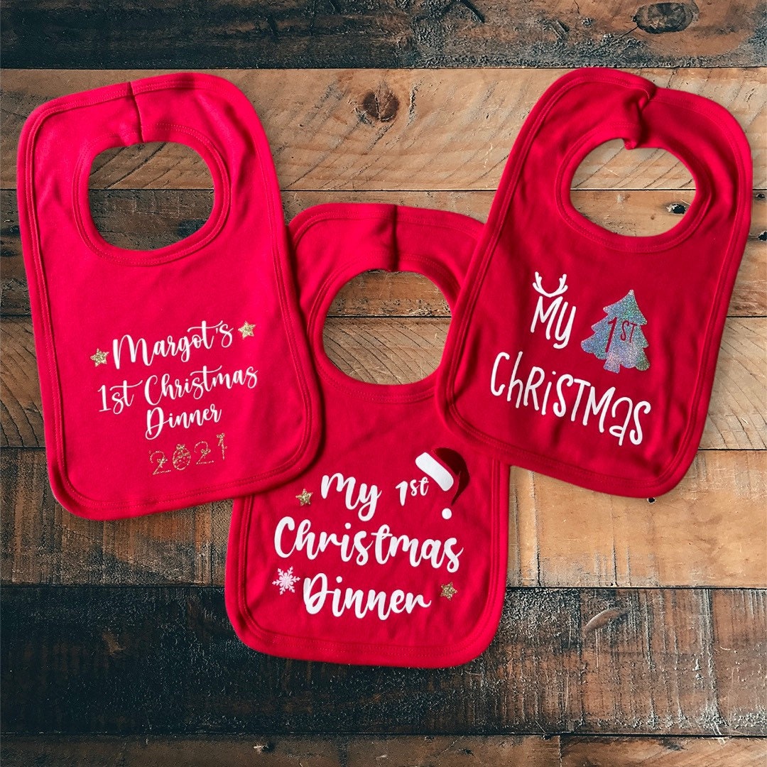 Christmas Bibs, Christmas Dinner Bibs, Xmas Bibs, Christmas Dribble ...