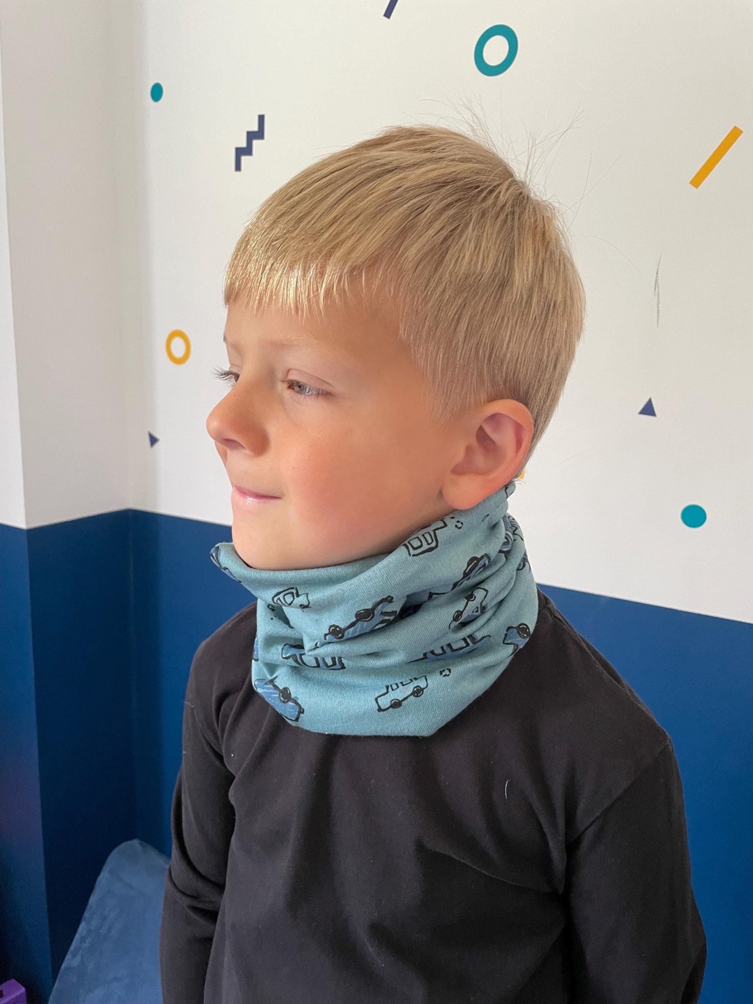 Children's Car Snood, Snood With Cars, Neck Scarf, Neck Tube, Children ...