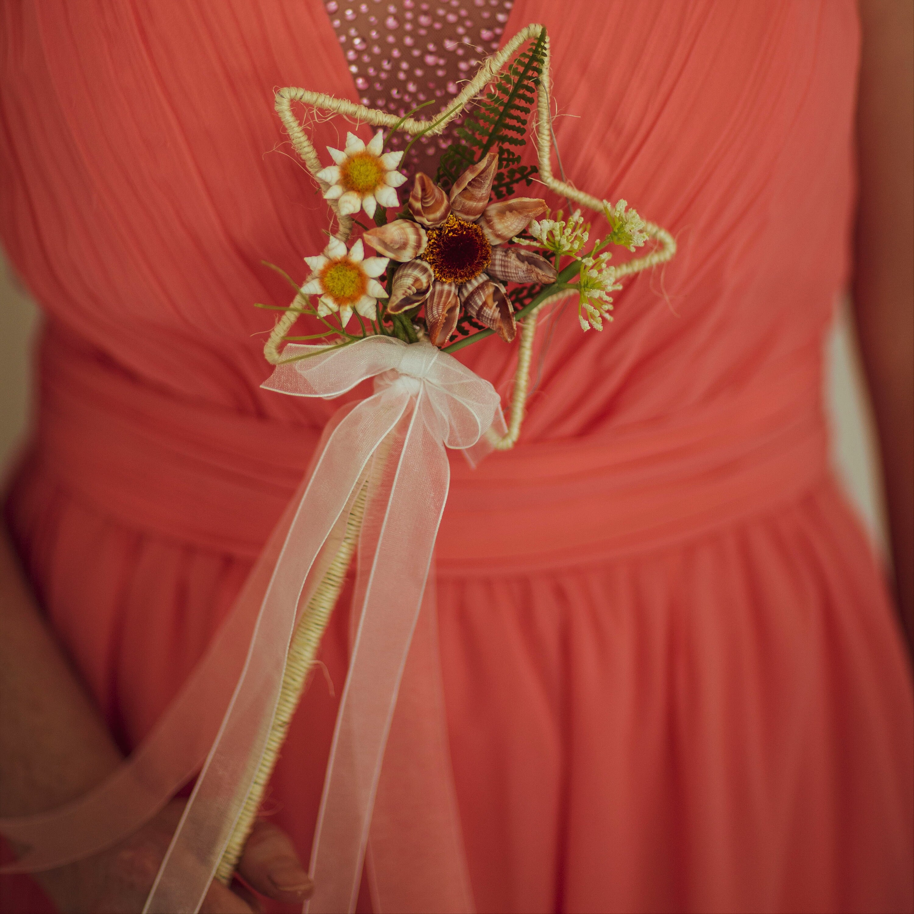 Shell Flower Wand Corals and Creams - Etsy