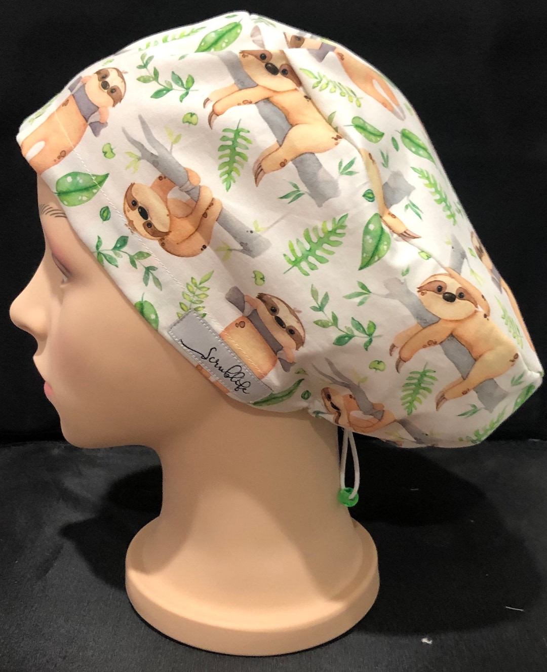 Jungle Sloths Scrub Hat for Women,scrub Cap, Scrub Cap for Women ...