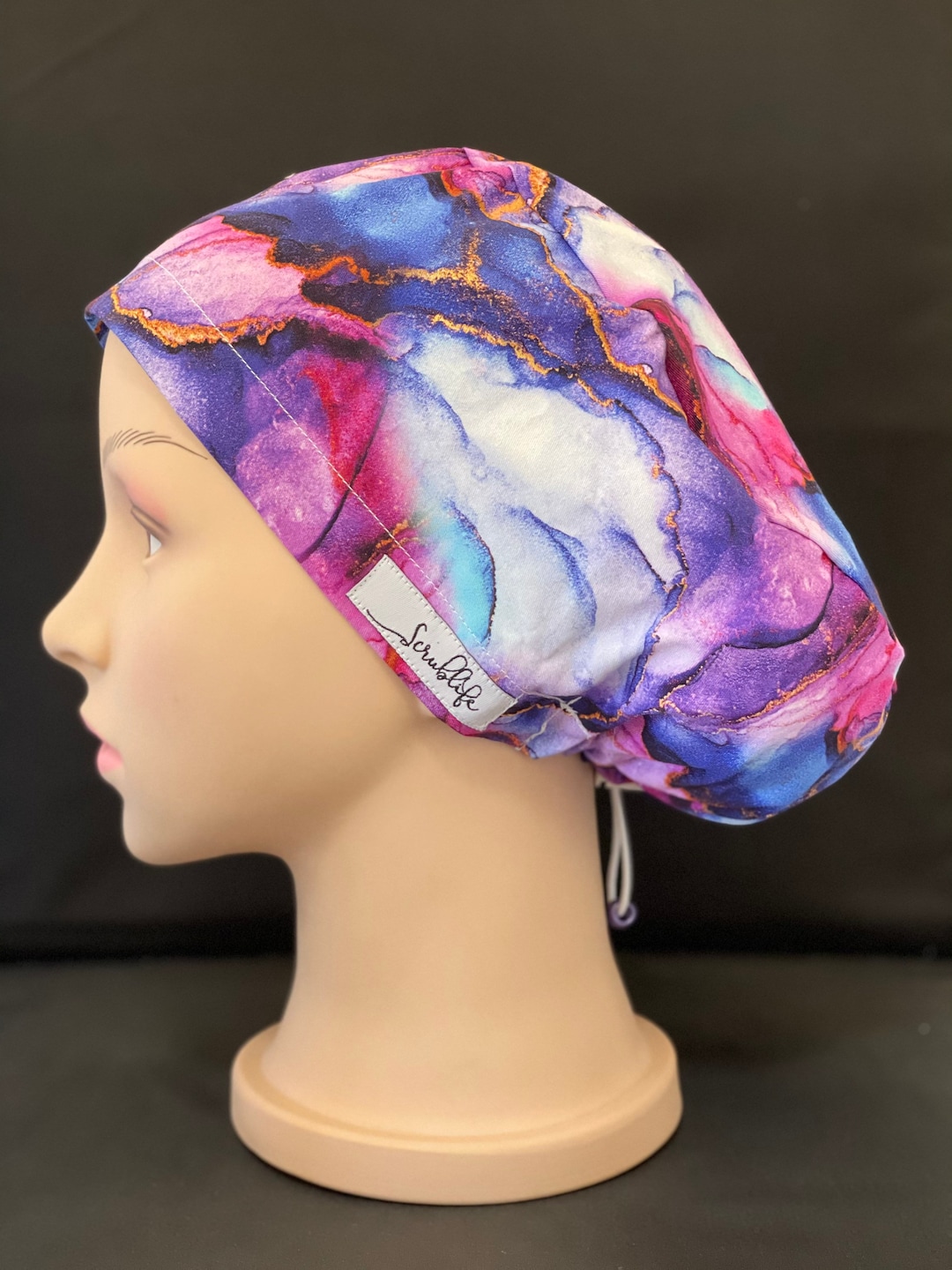 Alcohol Ink in Purple - Scrub Hat for Women,scrub Cap, Scrub Cap for ...