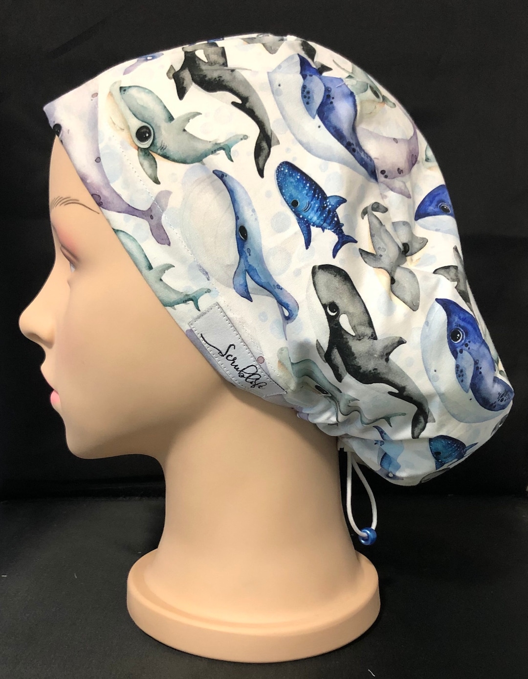 Whale Tales - Scrub Hat for Women,scrub Cap, Scrub Cap for Women ...