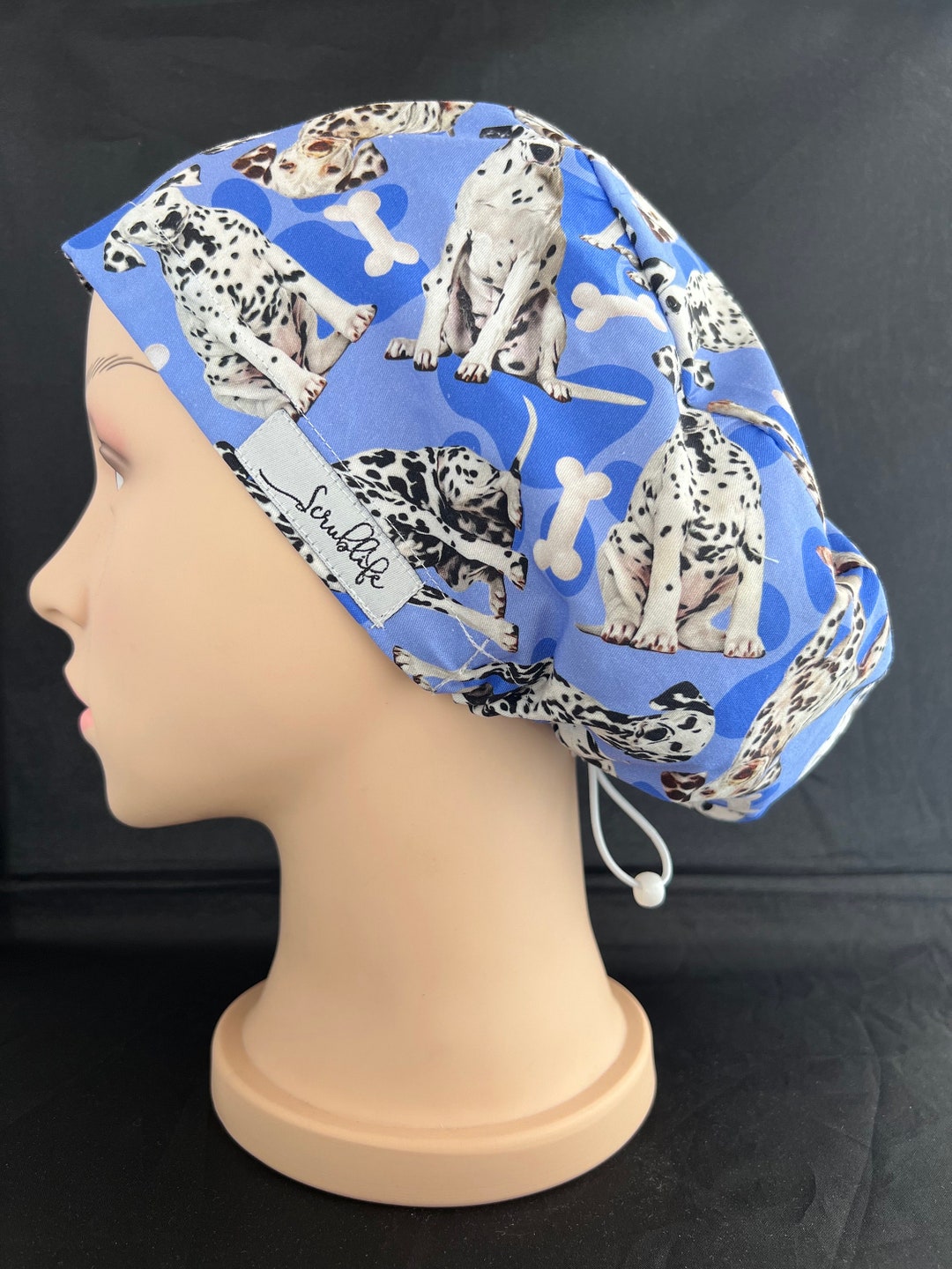 Dalmatians in Blue -scrub Hat for Women,scrub Cap, Scrub Cap for Woman ...