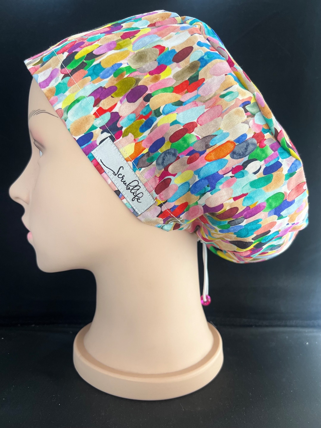 Paint Strokes in Colour Scrub Hat for Women,scrub Cap, Scrub Cap for ...