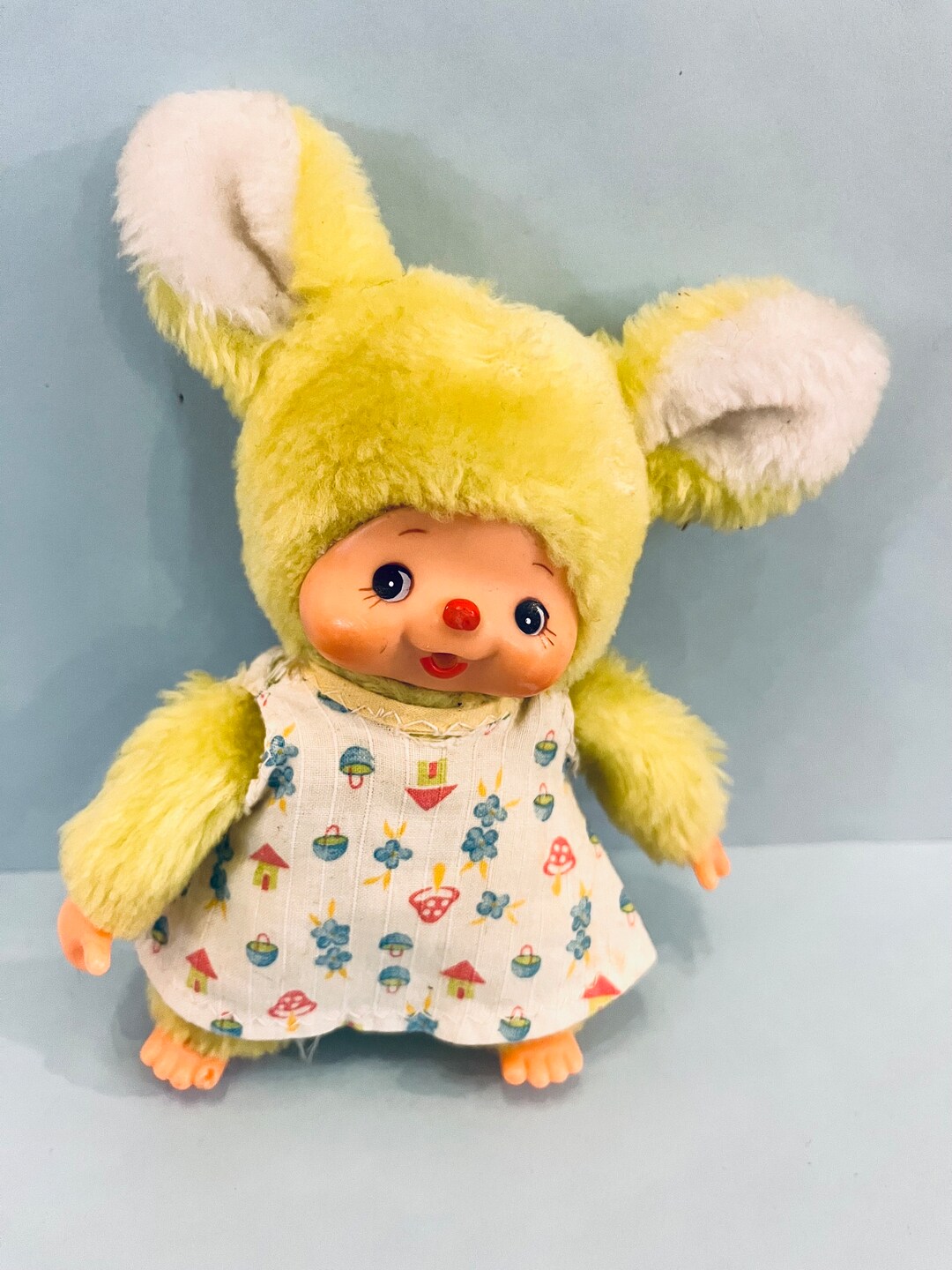 1980s Vintage Bølle Type Rabbit Irma Nyamy Monchhichi Sekiguchi Plush ...