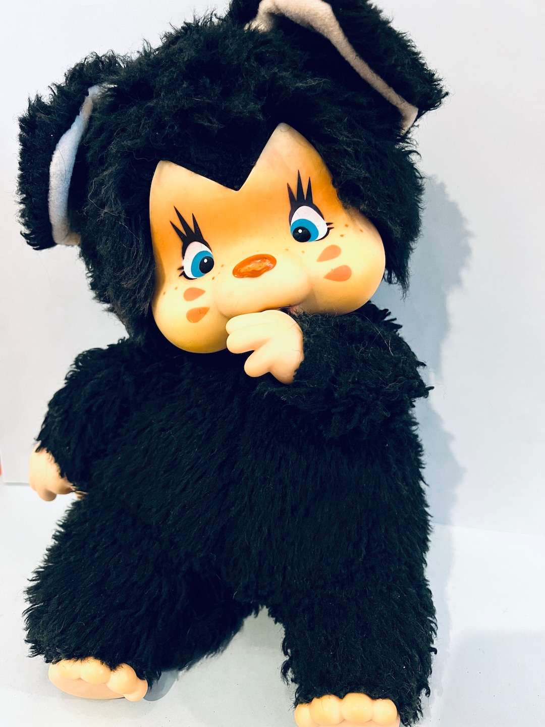 1970s Vintage GIANT Rare Nyamy Monchhichi Cat Sekiguchi Super Cute ...