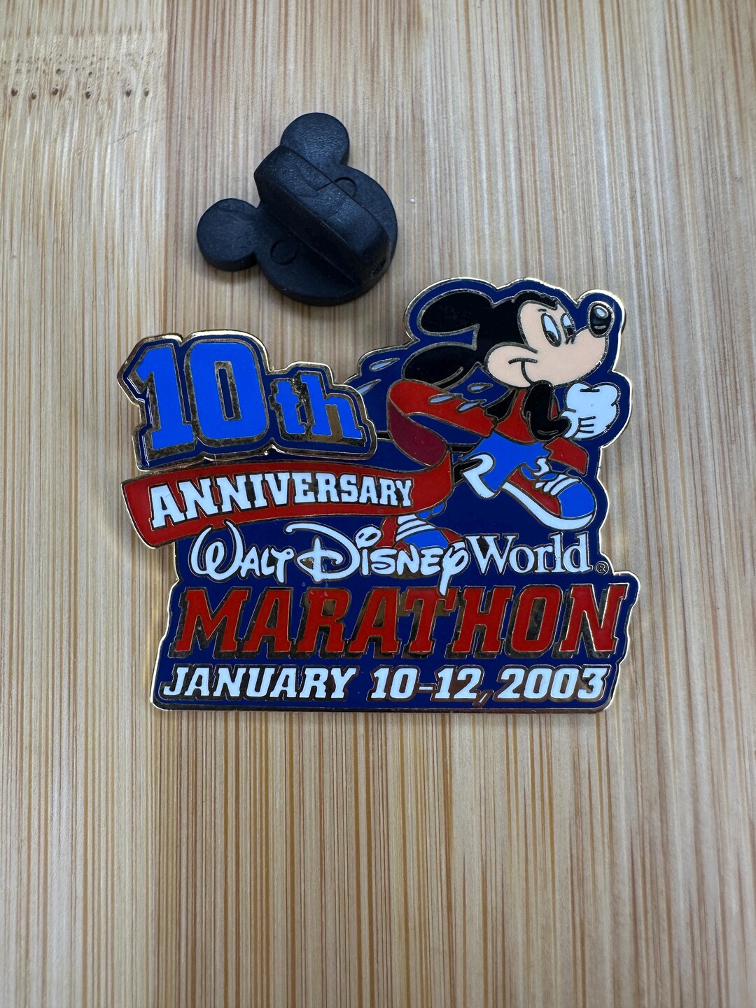 Genuine Disney Enamel Pin - Mickey Mouse 10th Anniversary Marathon ...