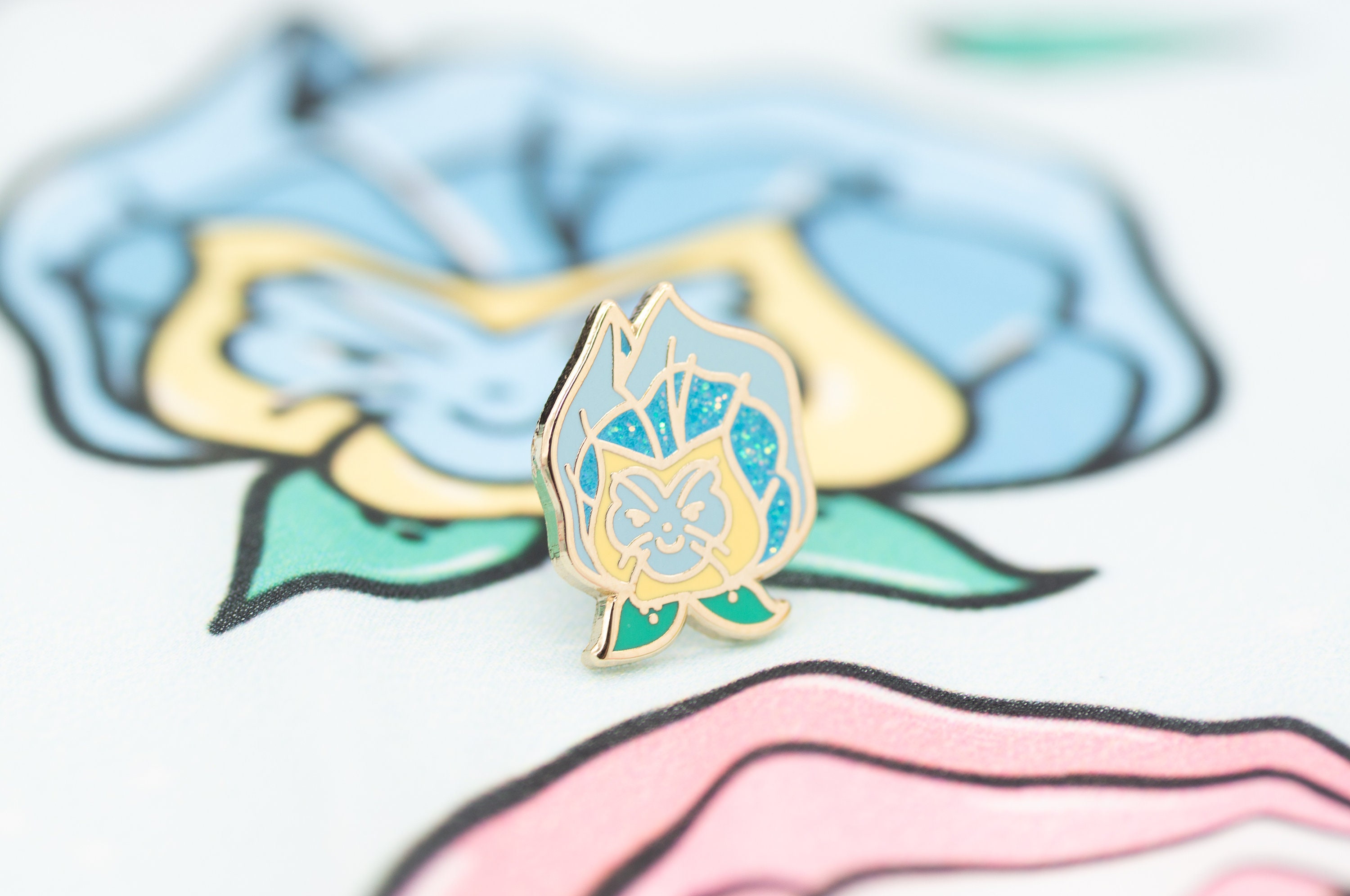 Wonderland Talking Flower Enamel Pins | Etsy