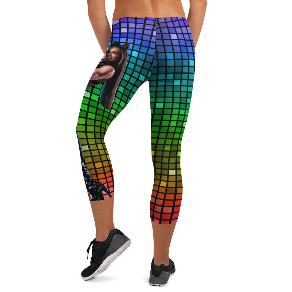 Flash Dance Capri Leggings - Etsy