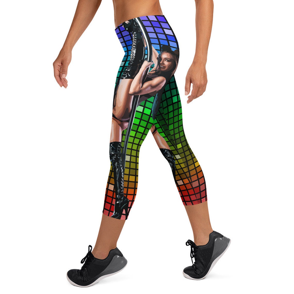 Flash Dance Capri Leggings - Etsy