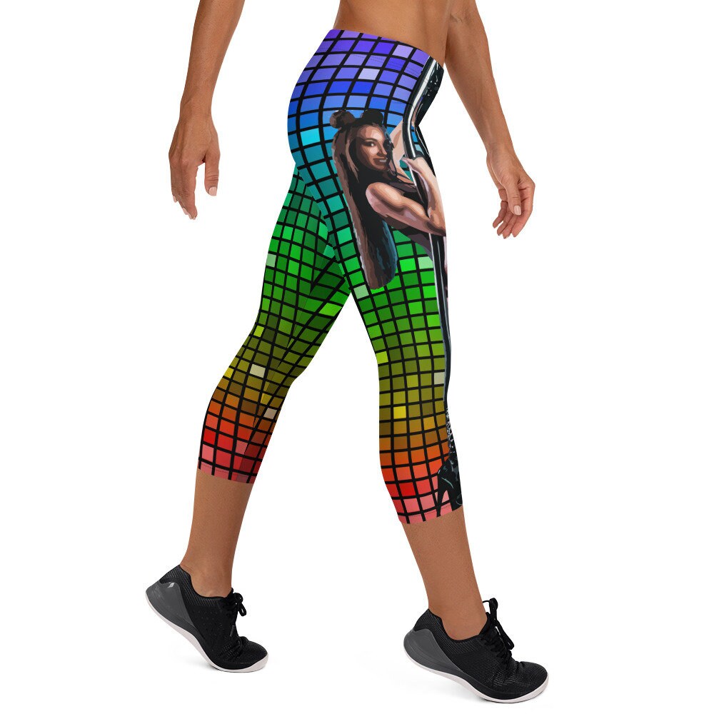 Flash Dance Capri Leggings - Etsy