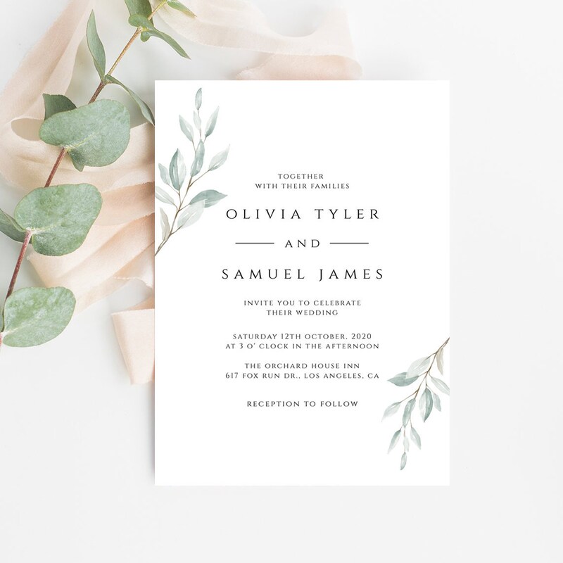 Leaf Invitation - Etsy