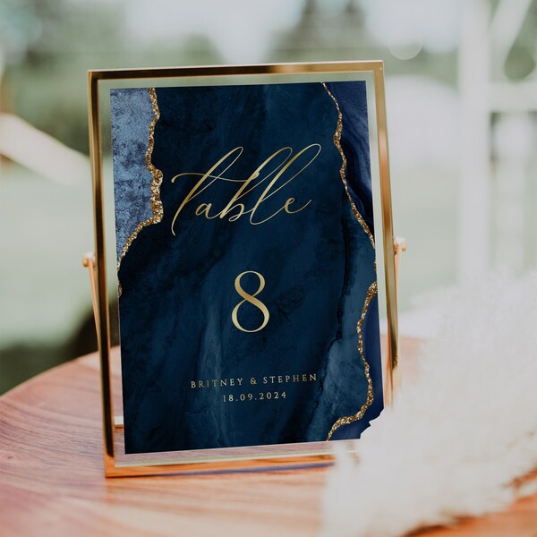 Navy Table Numbers - Etsy