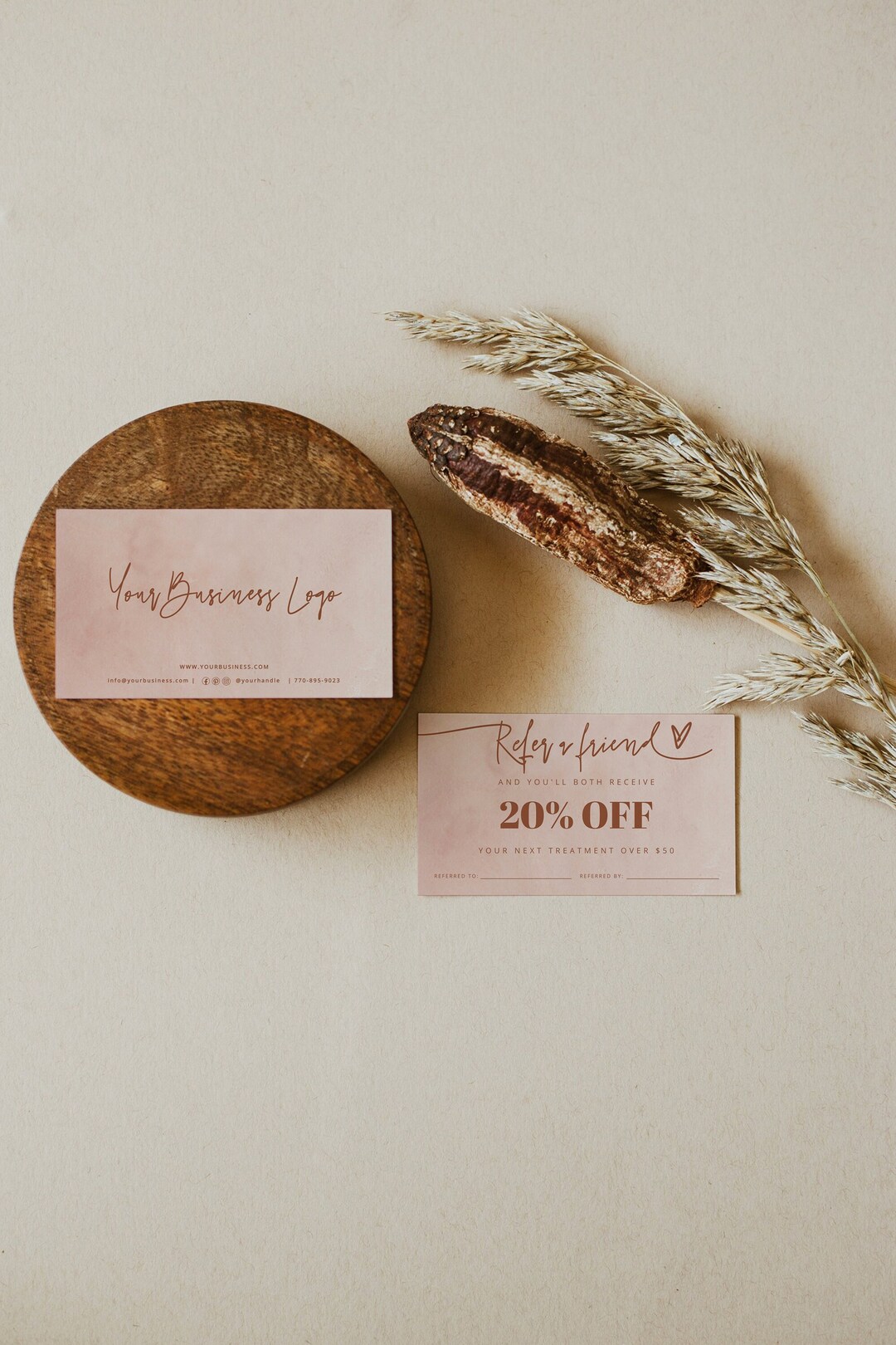 Referral Card Template, Editable Rewards Card Design, Client Referral ...