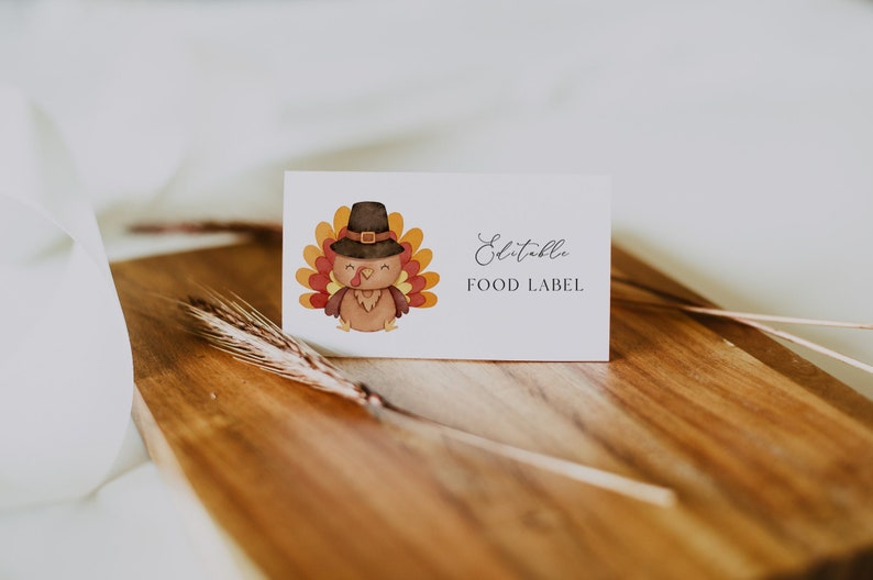 Turkey Thanksgiving Food Label Template, Thanksgiving Turkey Dinner ...