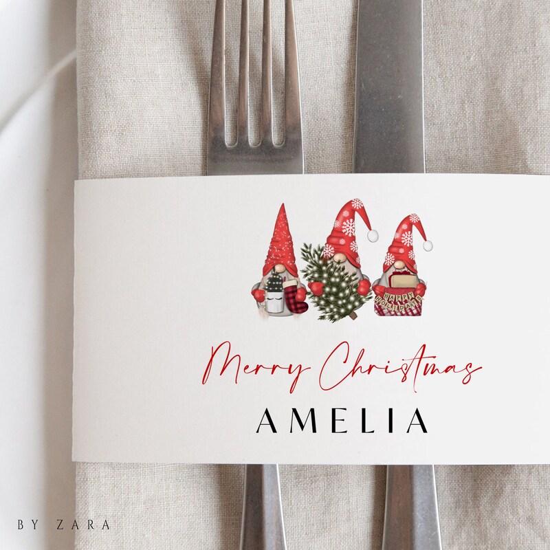 Christmas Place Card - Etsy