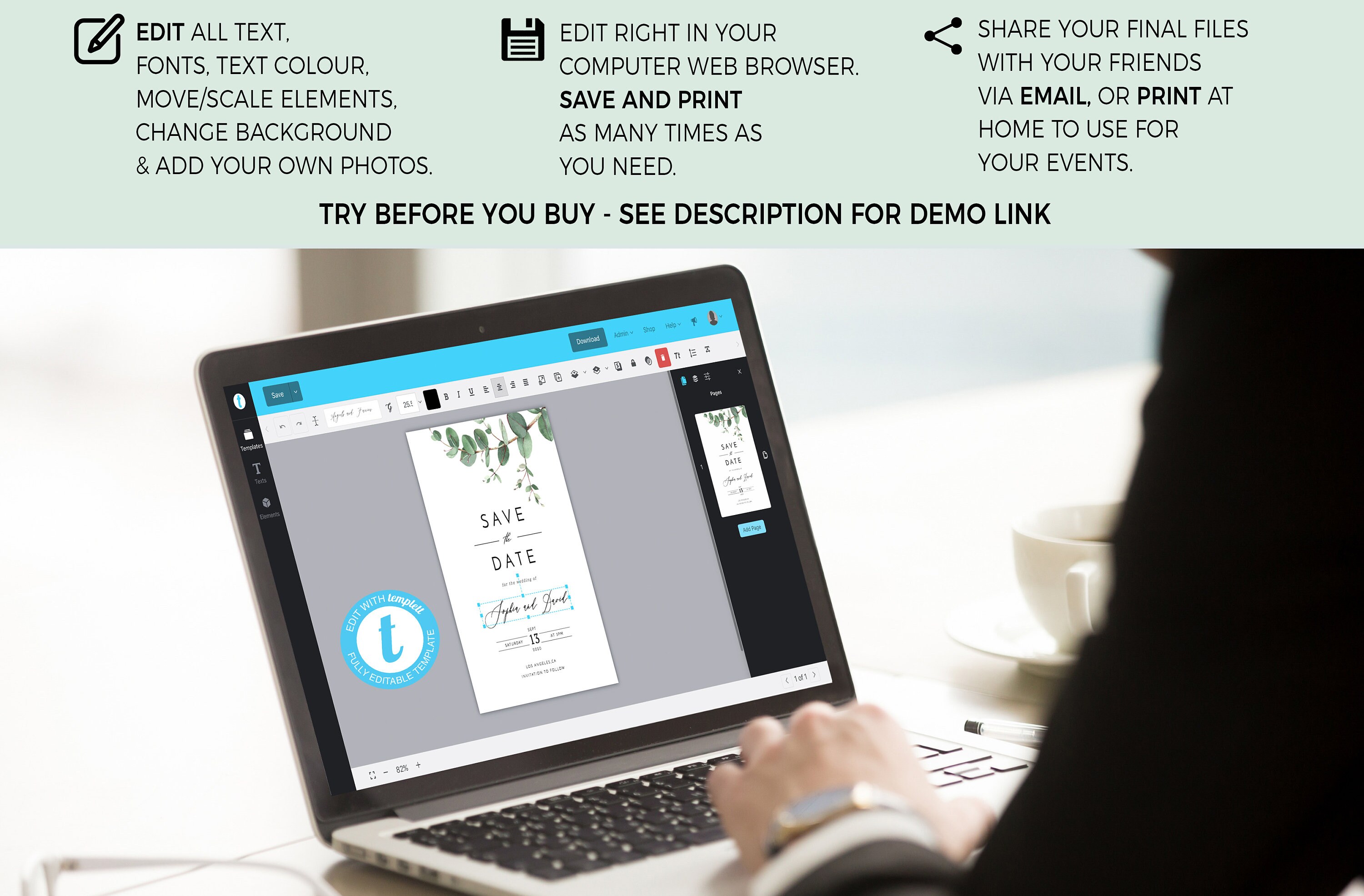 QR Code Sign Template, Scan to Order, QR Code Printable, Small Business ...