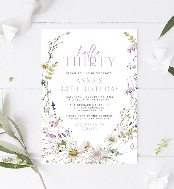 January 30th Birthday Printable Flower