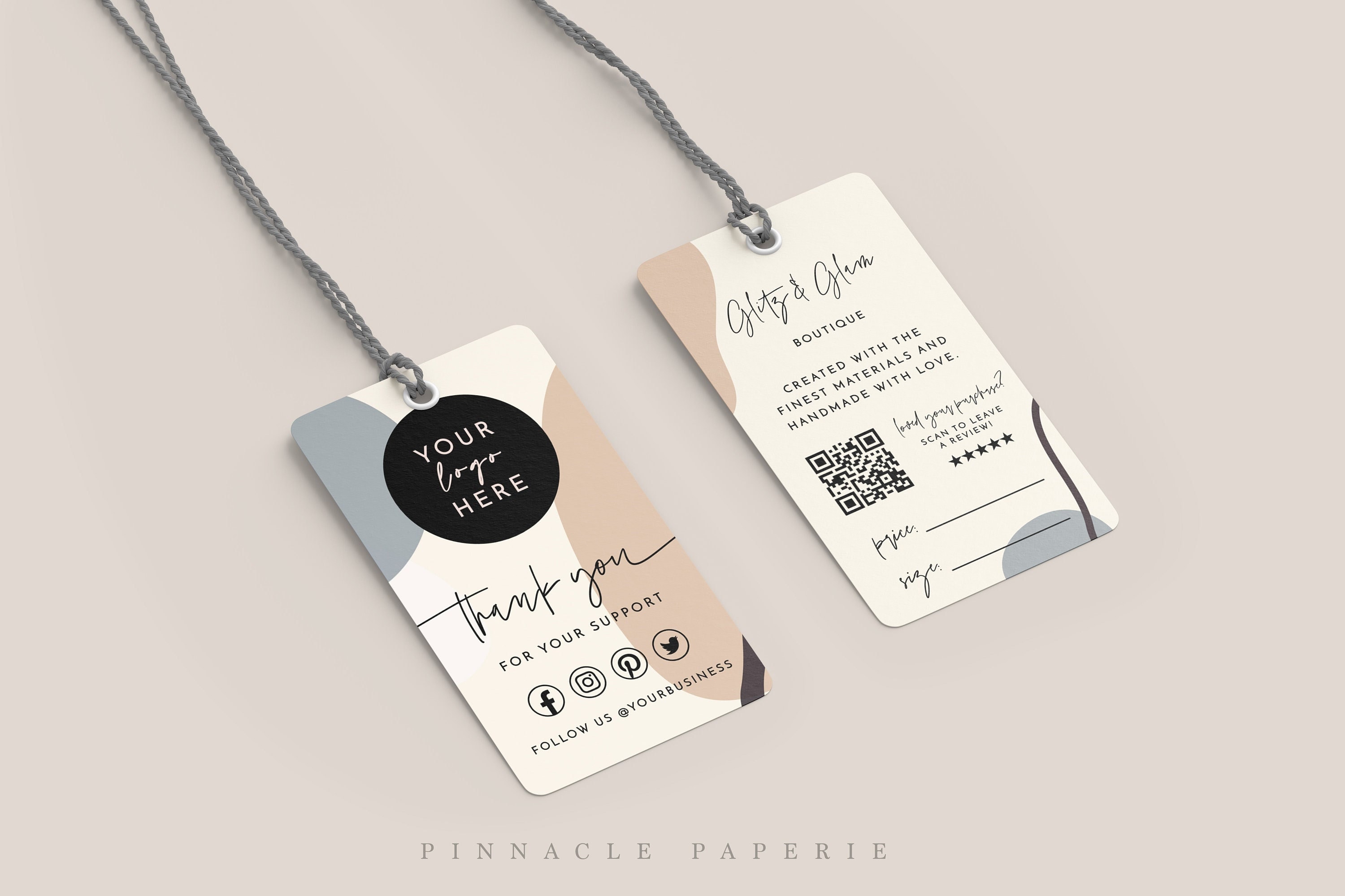 Abstract Small Business Hang Tag Template, Clothing Tag Template ... Abstract Small Business Hang Tag Template, Clothing Tag Template ...