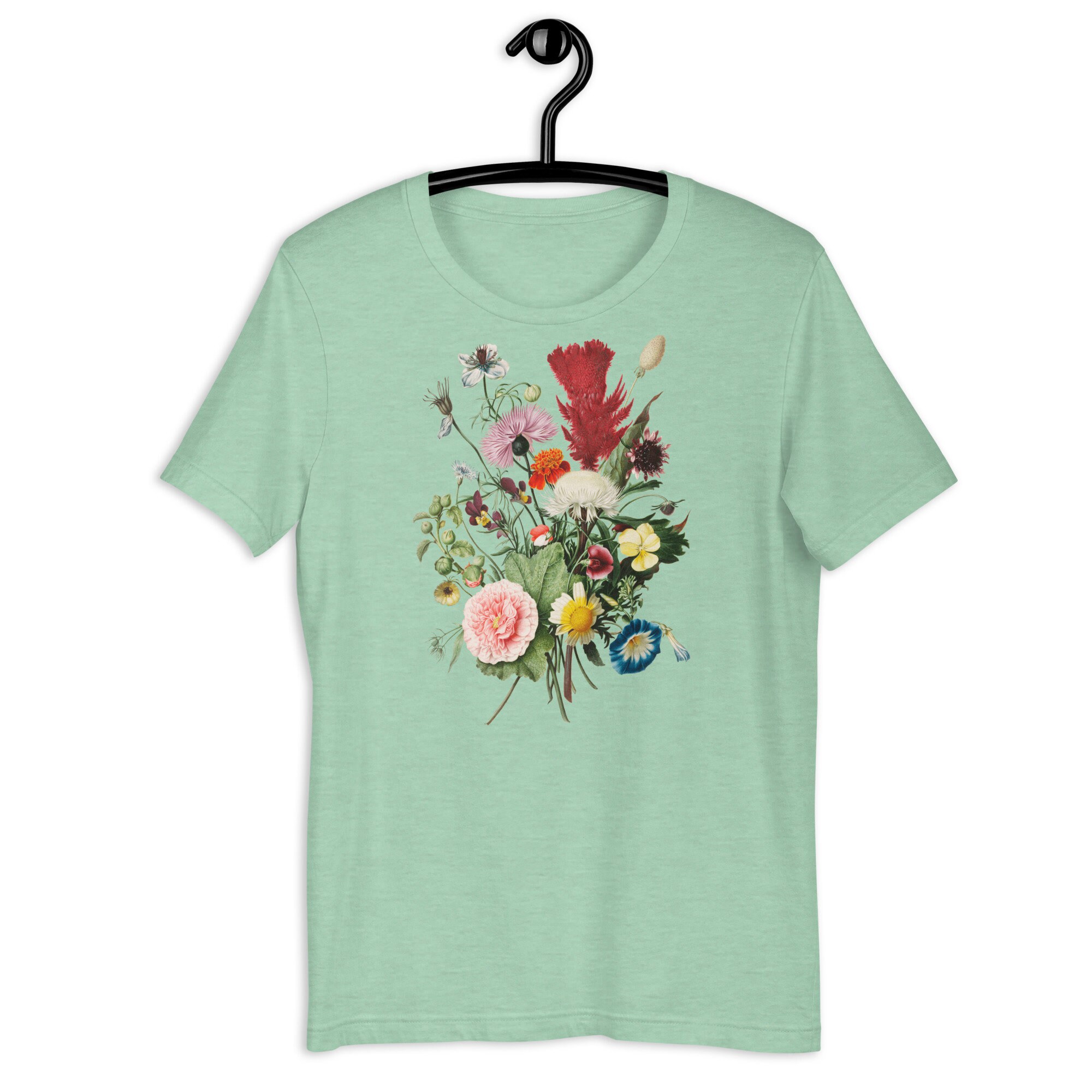 Floral T-shirt - Botanical Shirt,flower T-shirt,vintage Botanical Print ...