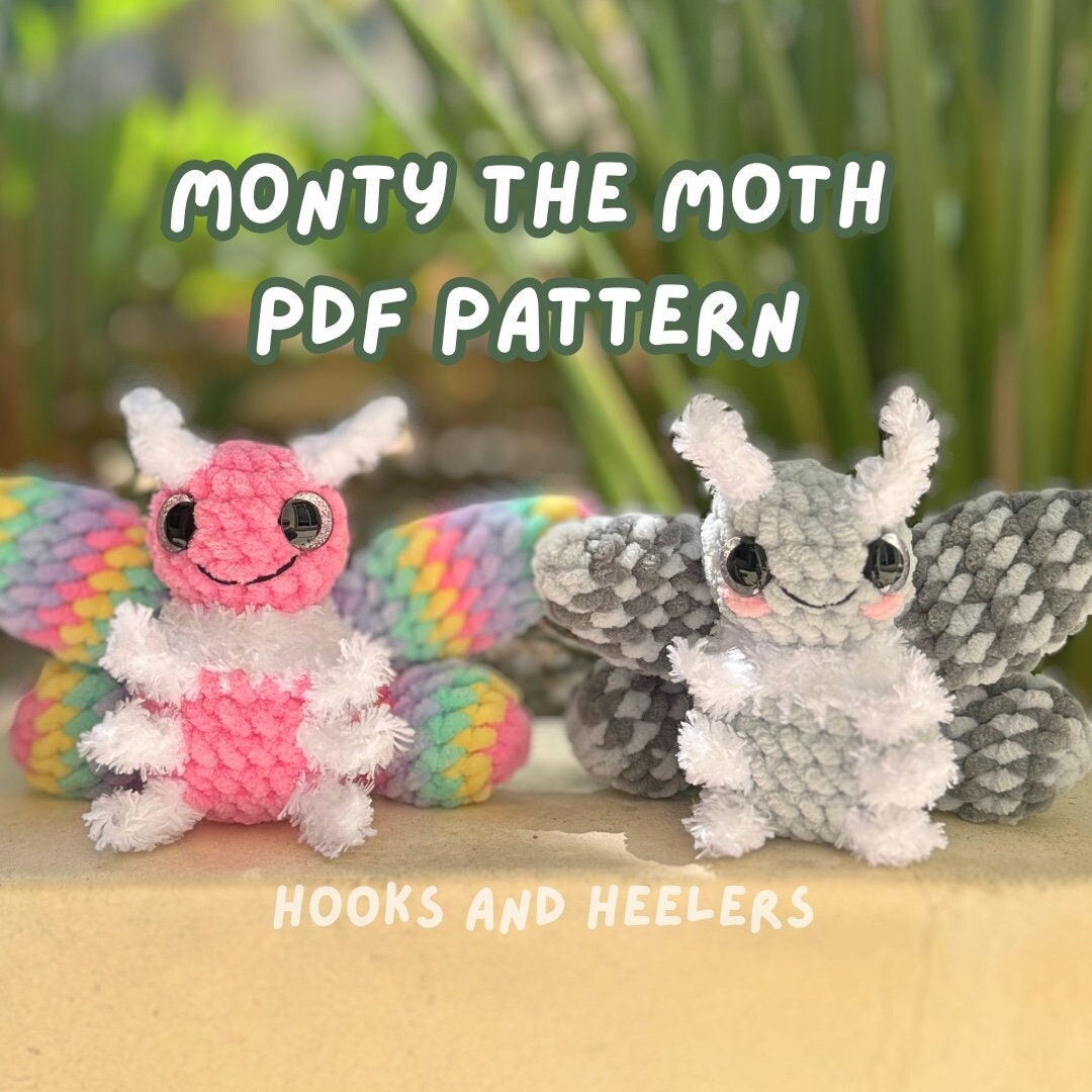 Monty the Moth Amigurumi Pattern: Crochet Plushie (PDF Pattern) - Etsy