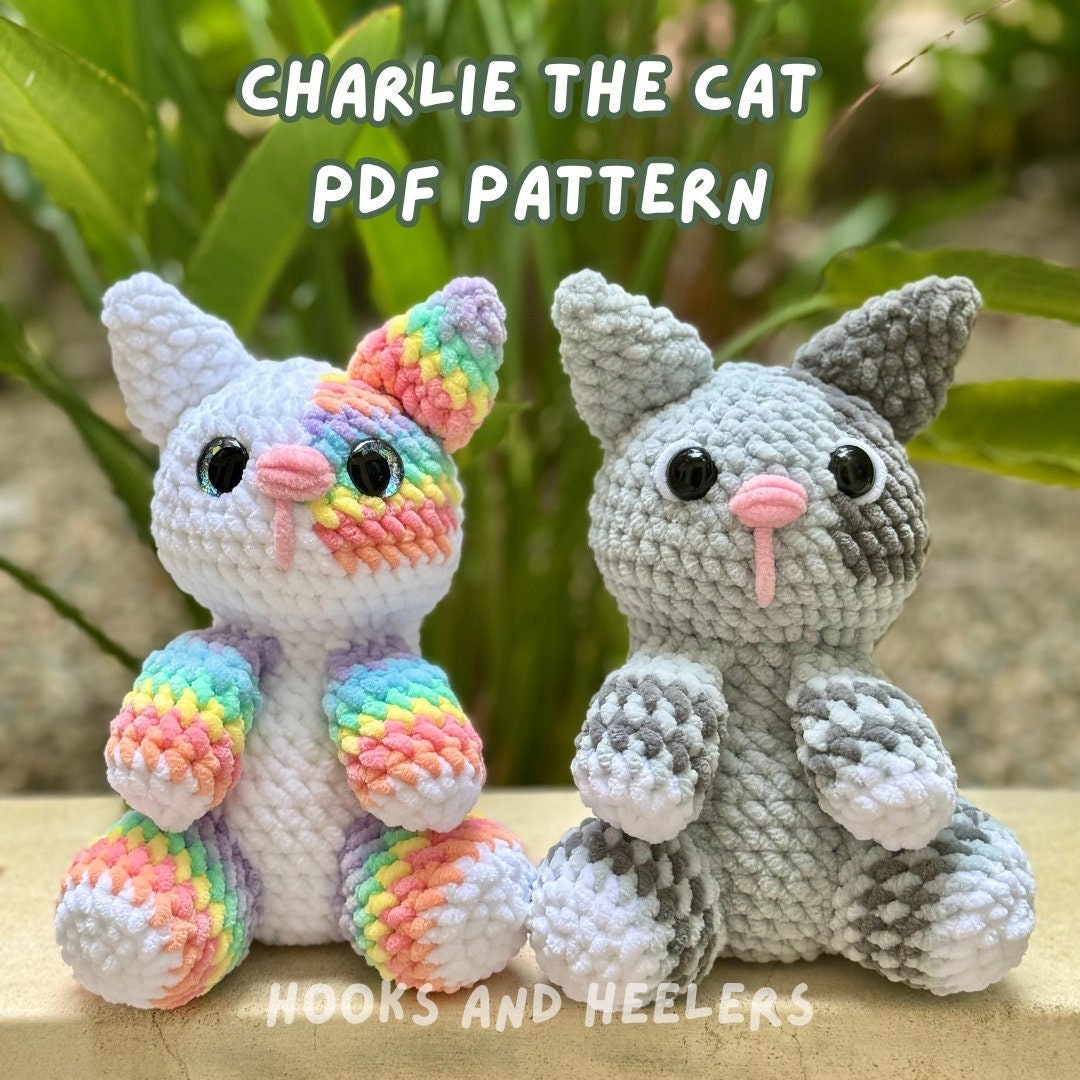 Charlie the Cat Amigurumi Pattern: Crochet Plushie (PDF Pattern) - Etsy