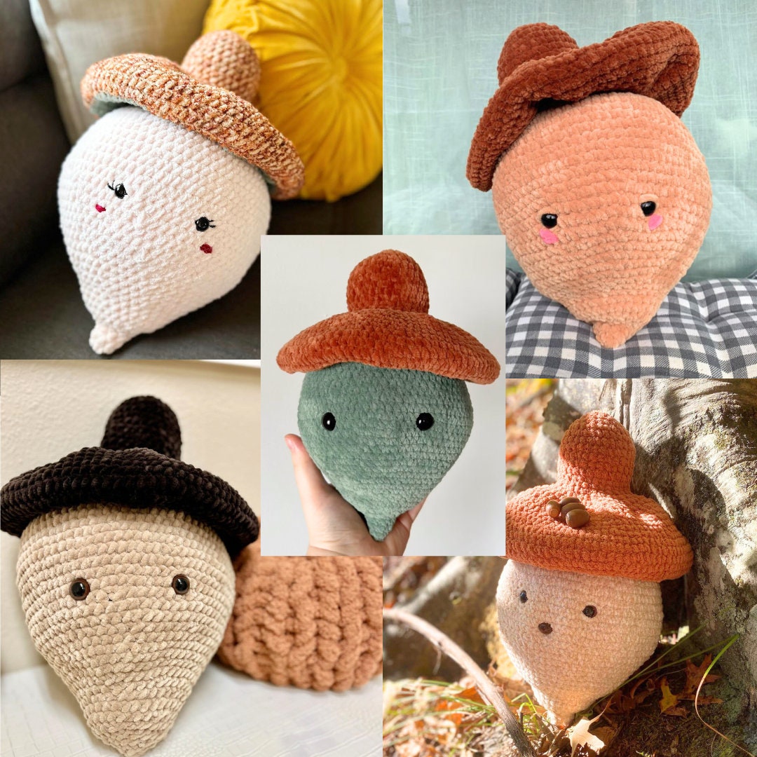 Oakley the Acorn Amigurumi Crochet Pattern: Fall Plushie (PDF Pattern ...
