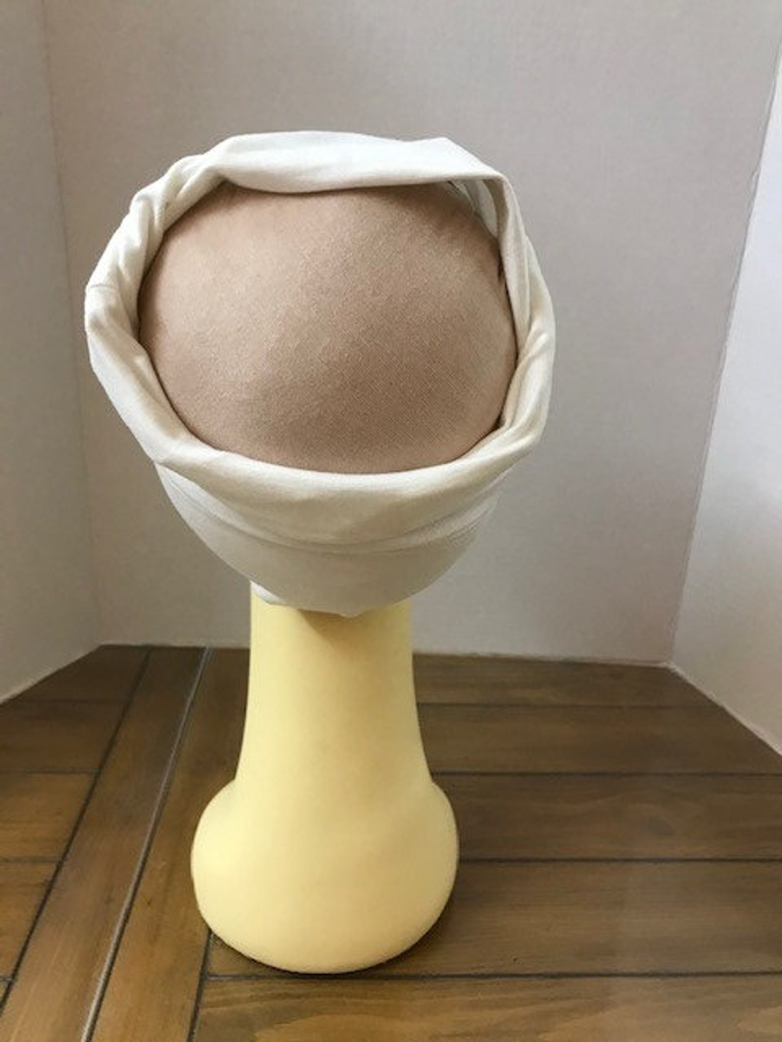 Ruched Pre-shaped Side-swept Bang Look Tube Undercap cream | Etsy