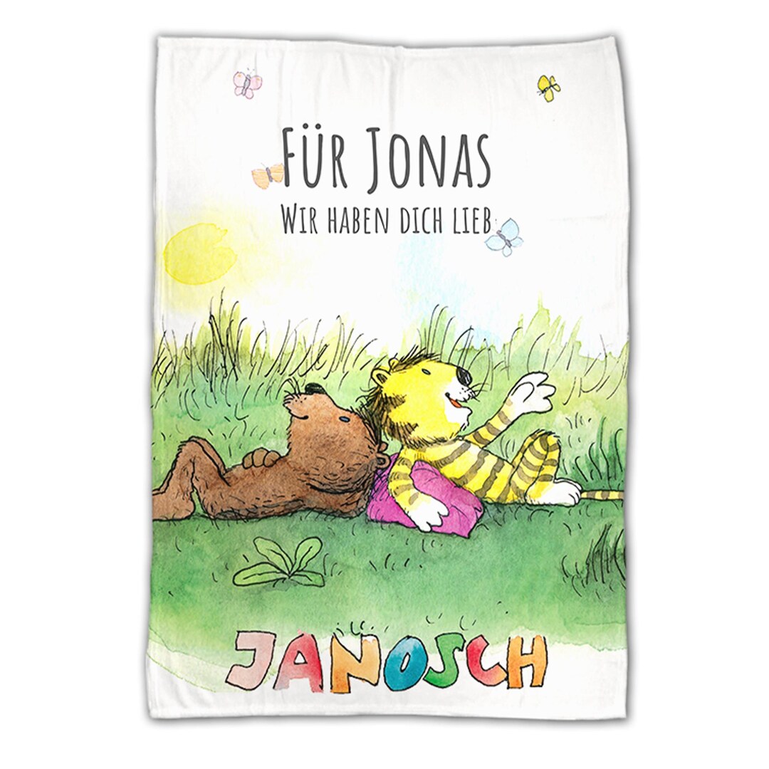 Personalize Jansoch Blanket With Name | Personalized Janosch Panama ...