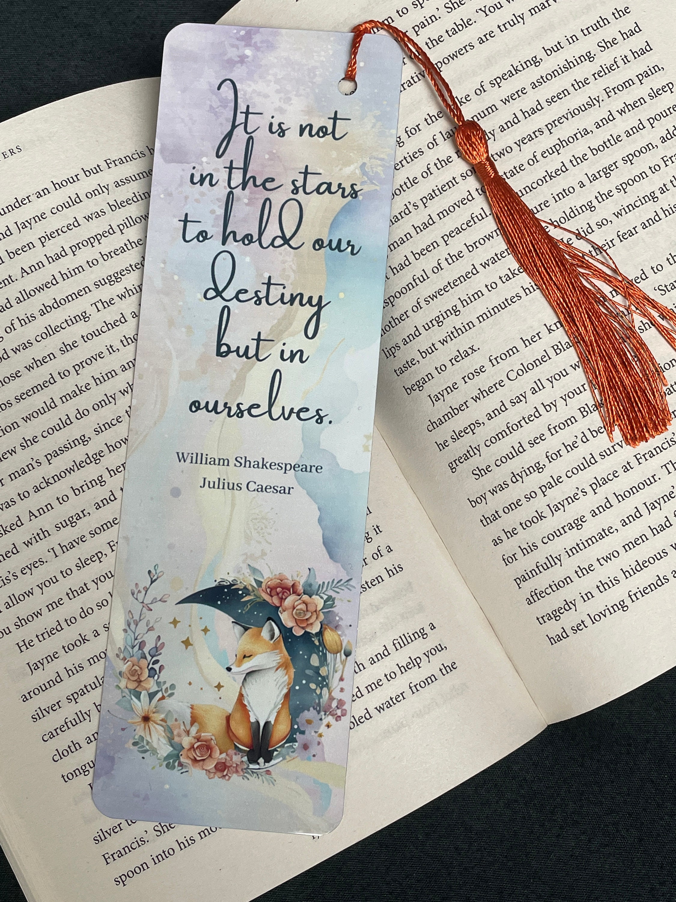 Shakespeare Theme Bookmark, Shakespeare Gifts, Shakespeare Quote ...