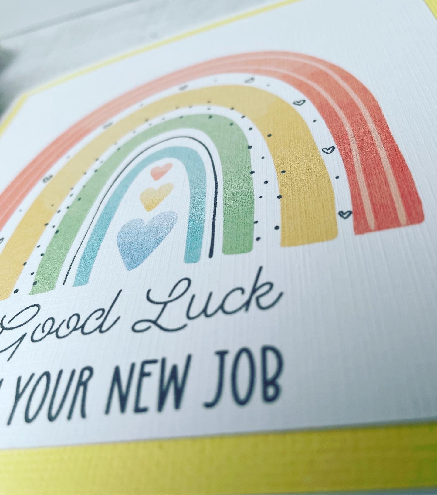 Good Luck in Your New Job, Good Luck Card, Rainbow Card, New Job Card ...