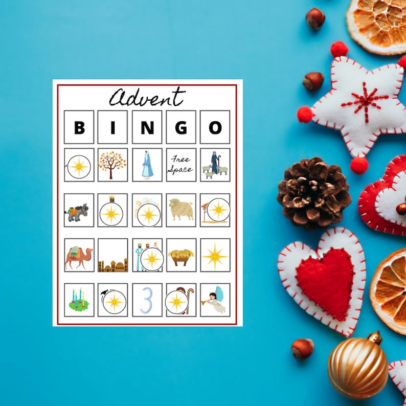 Advent Bingo Game: Christmas Trivia, Family Fun (printable PDF) - Etsy