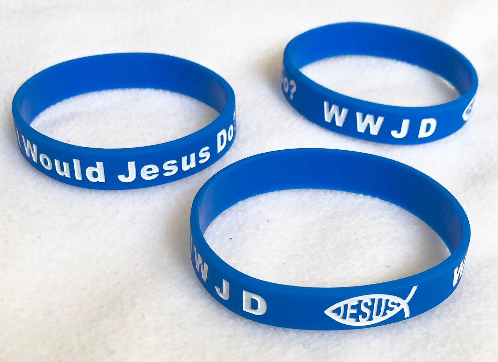 12 WWJD What Would Jesus Do Silicon Rubber Bracelets Wristbands Bulk ...