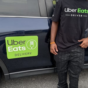 Reflective Ubereats Car Magnet Decal - Removable - Delivery Driver (green Uber Eats) - Etsy