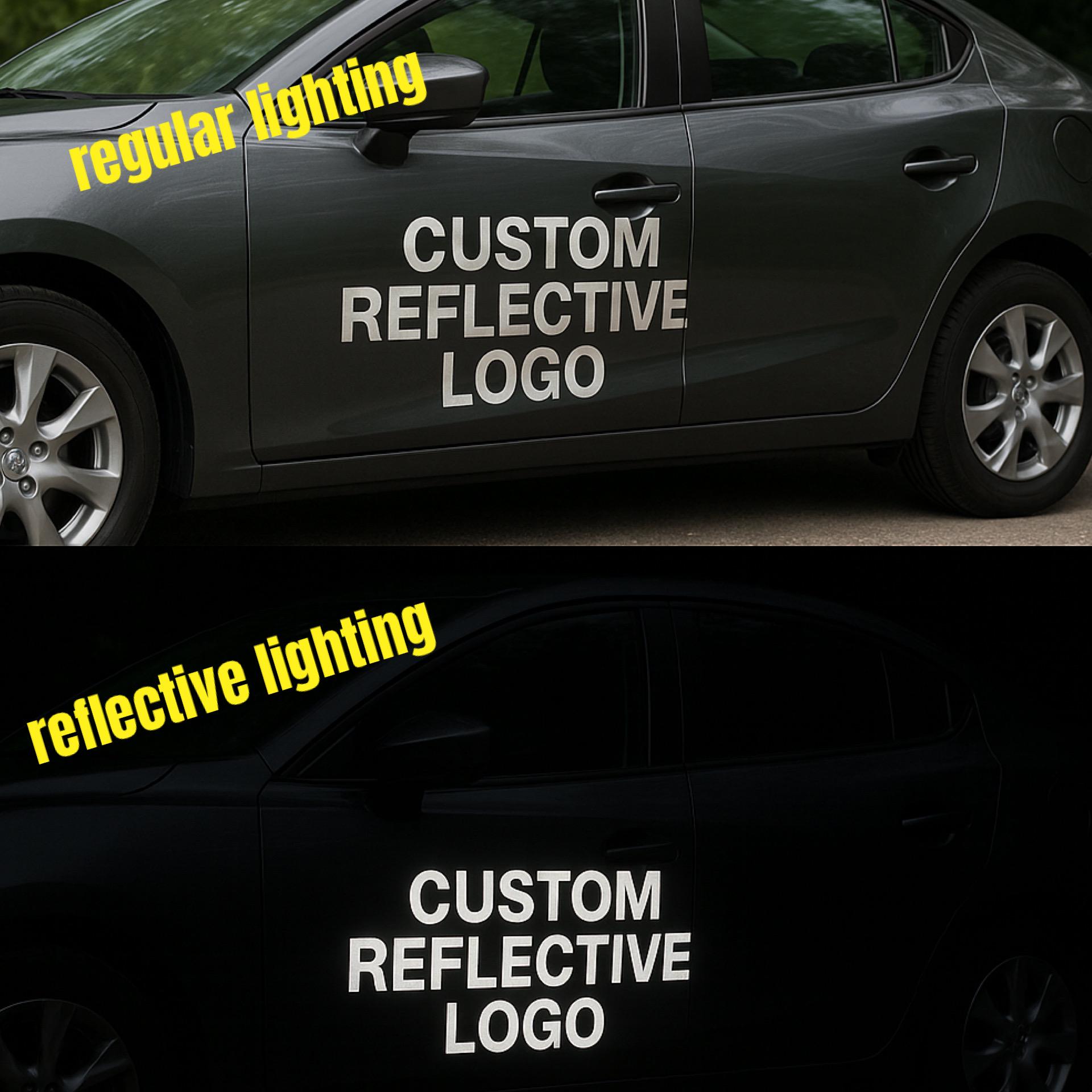 Reflective Permanent Decal - Any Text - Personalized (custom) Car ...
