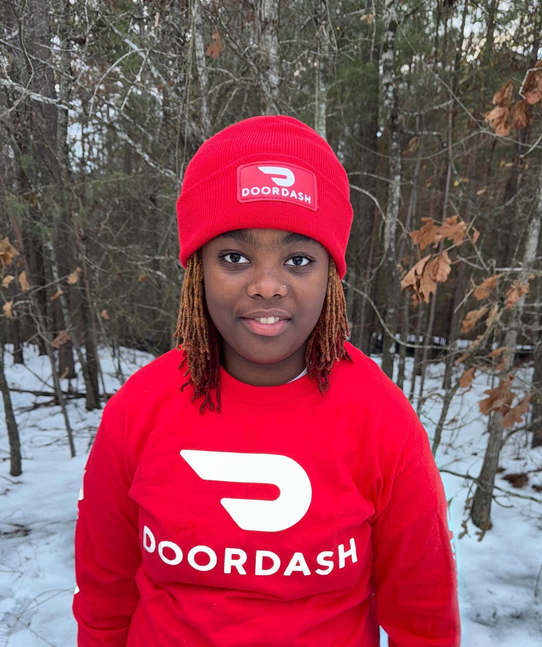 Reflective Beanie Doordash Knit Cap - Delivery Driver (door Dash) Red ...