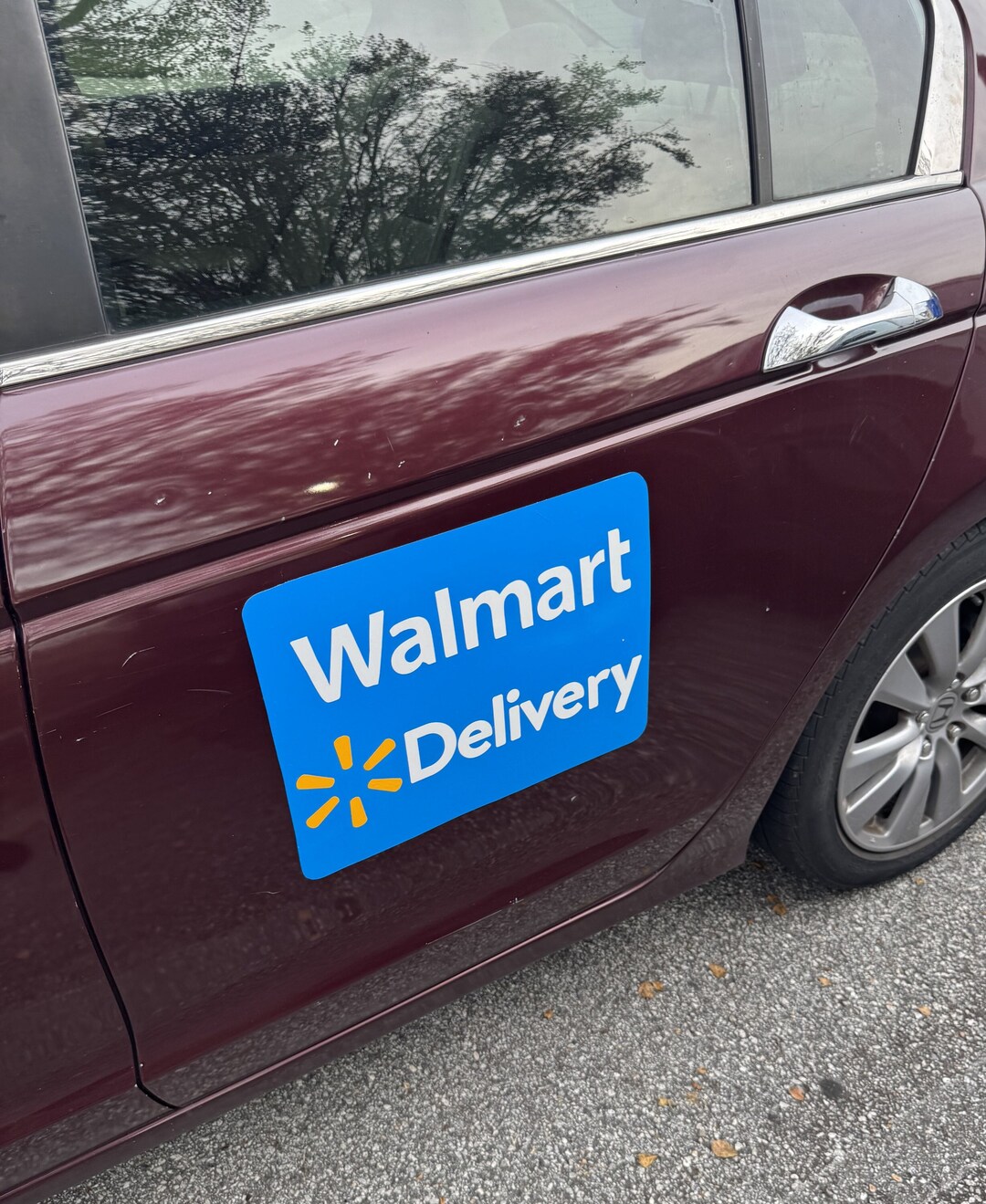Reflective Spark/walmart Magnet - Removable Car Decal - Delivery Driver ...