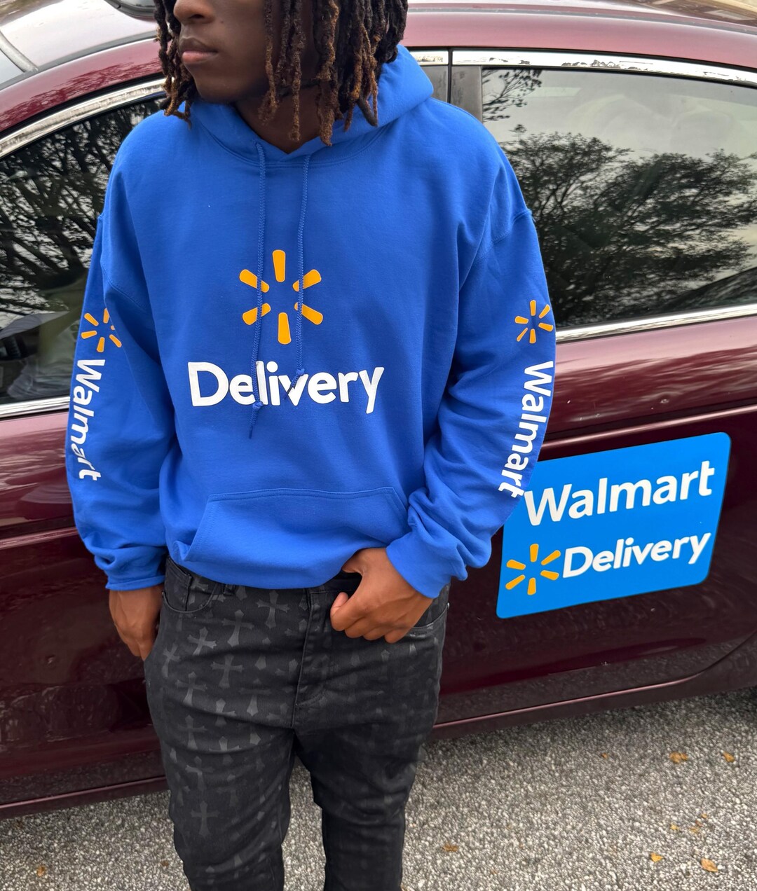 Reflective Spark/walmart Hoodie Sweatshirt - Delivery Driver (blue ...