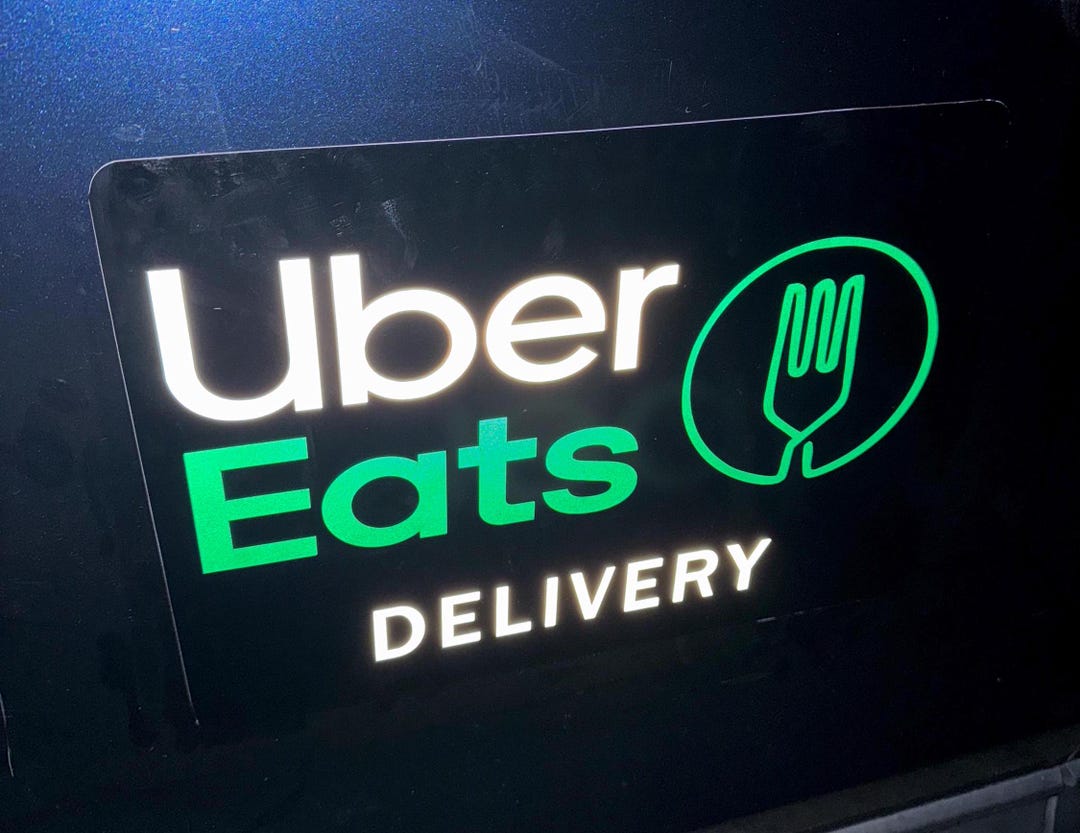 Reflective Ubereats Car Magnet Decal Removable Delivery Driver black ...