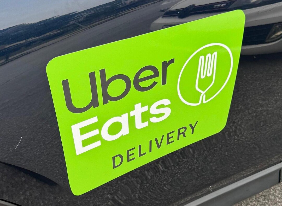 Reflective Ubereats Car Magnet Decal - Removable - Delivery Driver ...