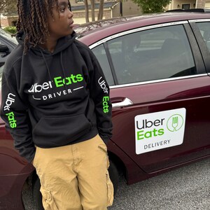 Reflective Ubereats Car Magnet Decal Removable Delivery Driver black Uber Eats - Etsy