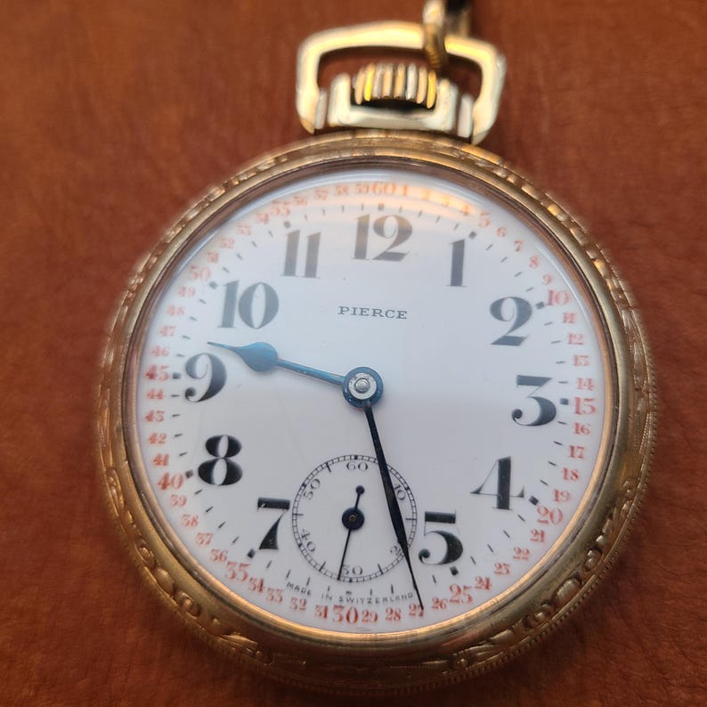 Pierce Railroad Vintage Rare Collector Pocket Watch, Very Nice ...