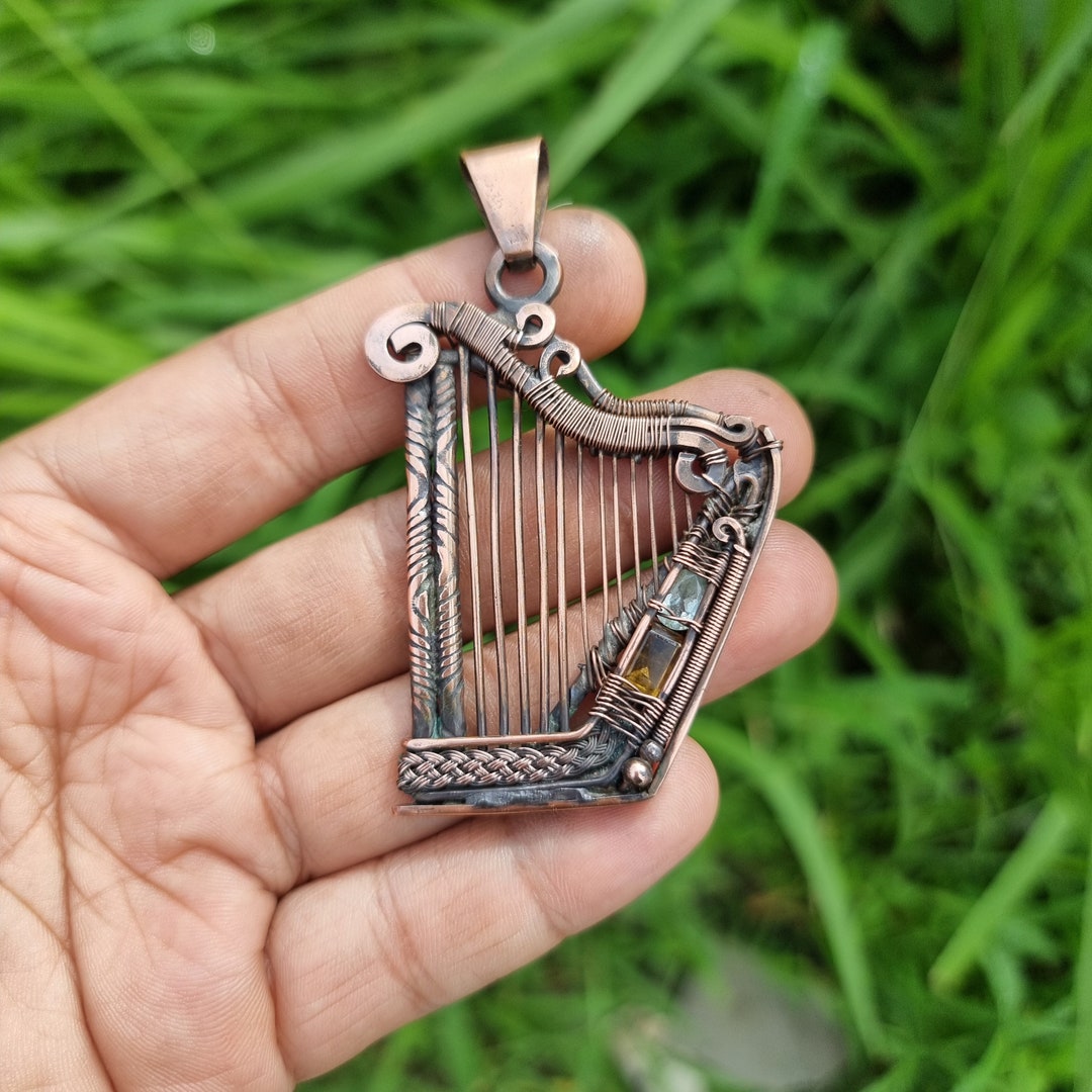 Harp Pendant Music Instrument - Etsy