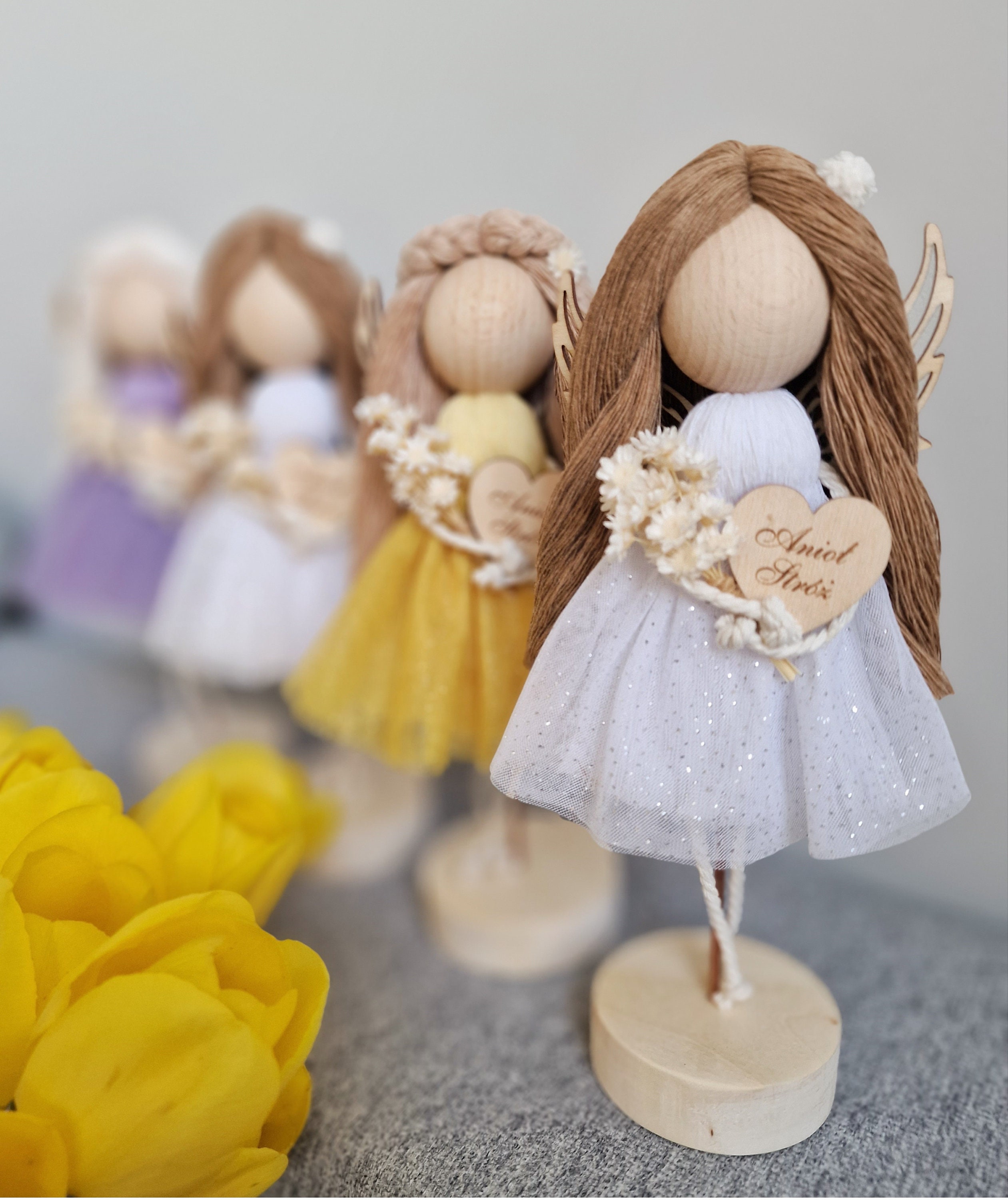 Macrame Standing Angel, Macrame Doll, Guardian Angel, Baby Shower ...