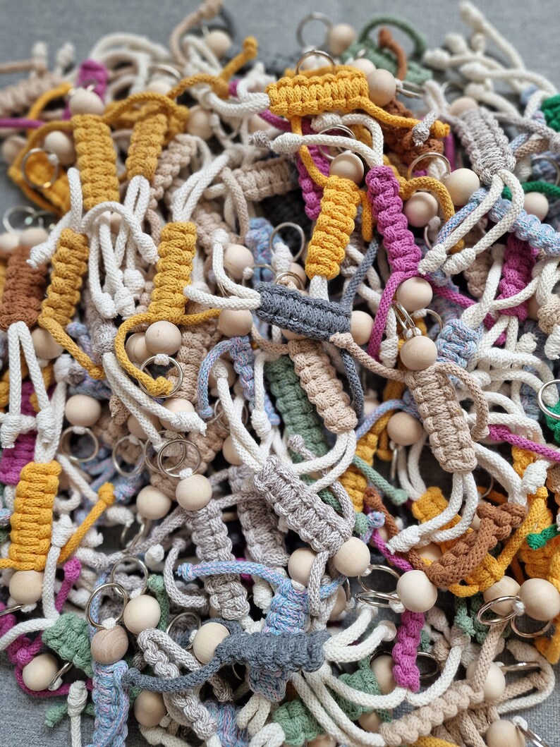 Macrame Key Chain, Little Guy - Etsy