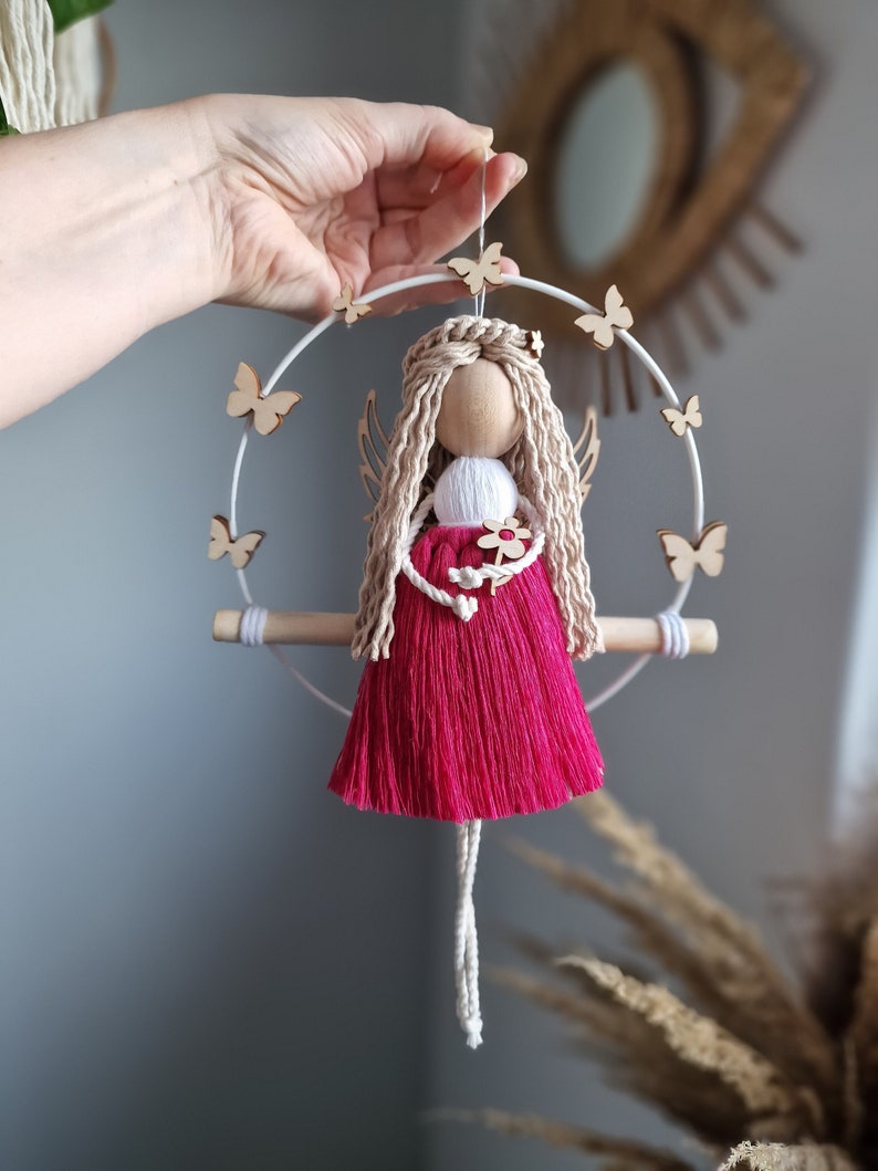 Personalized Macrame Angel/ Guardian Angel/ Newborn Gift/ - Etsy