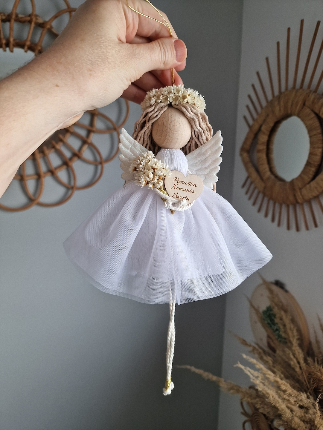 Macrame Doll, Macrame Angel, Angel Guardian, Giftbox for Douther ...